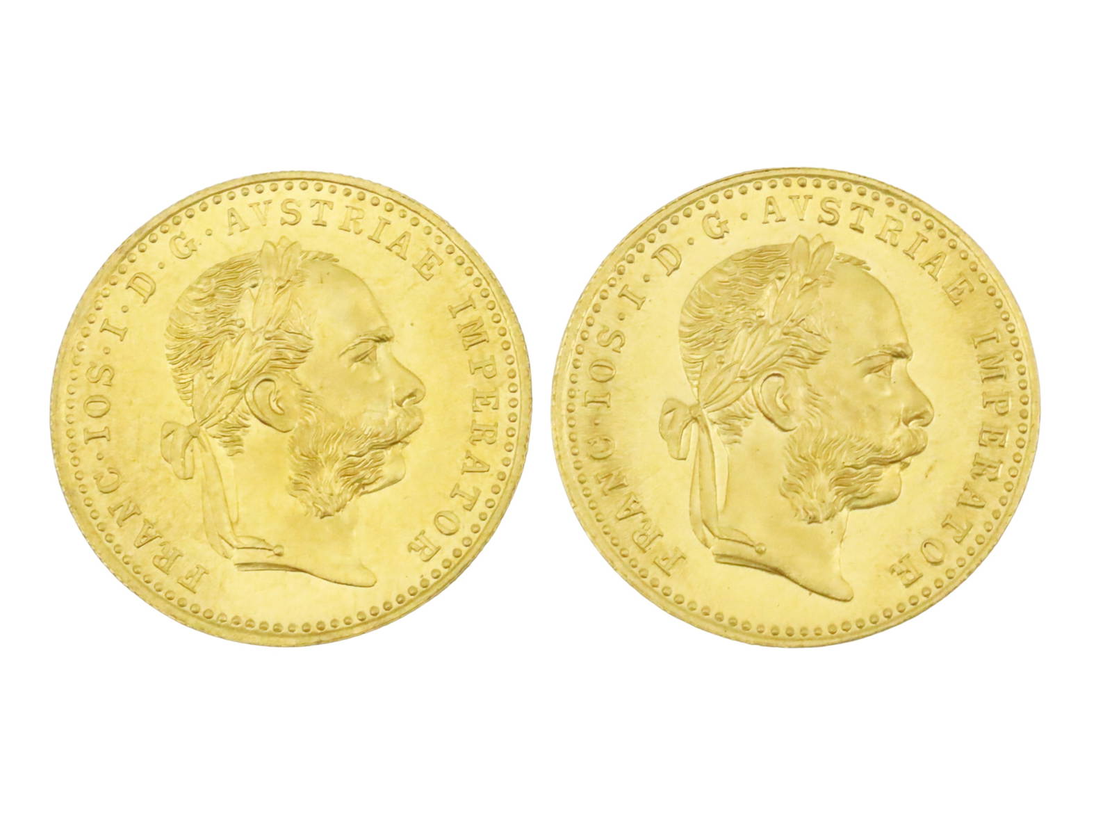2 - 1915 Gem Proof Austrian Ducat Gold Coins Auction