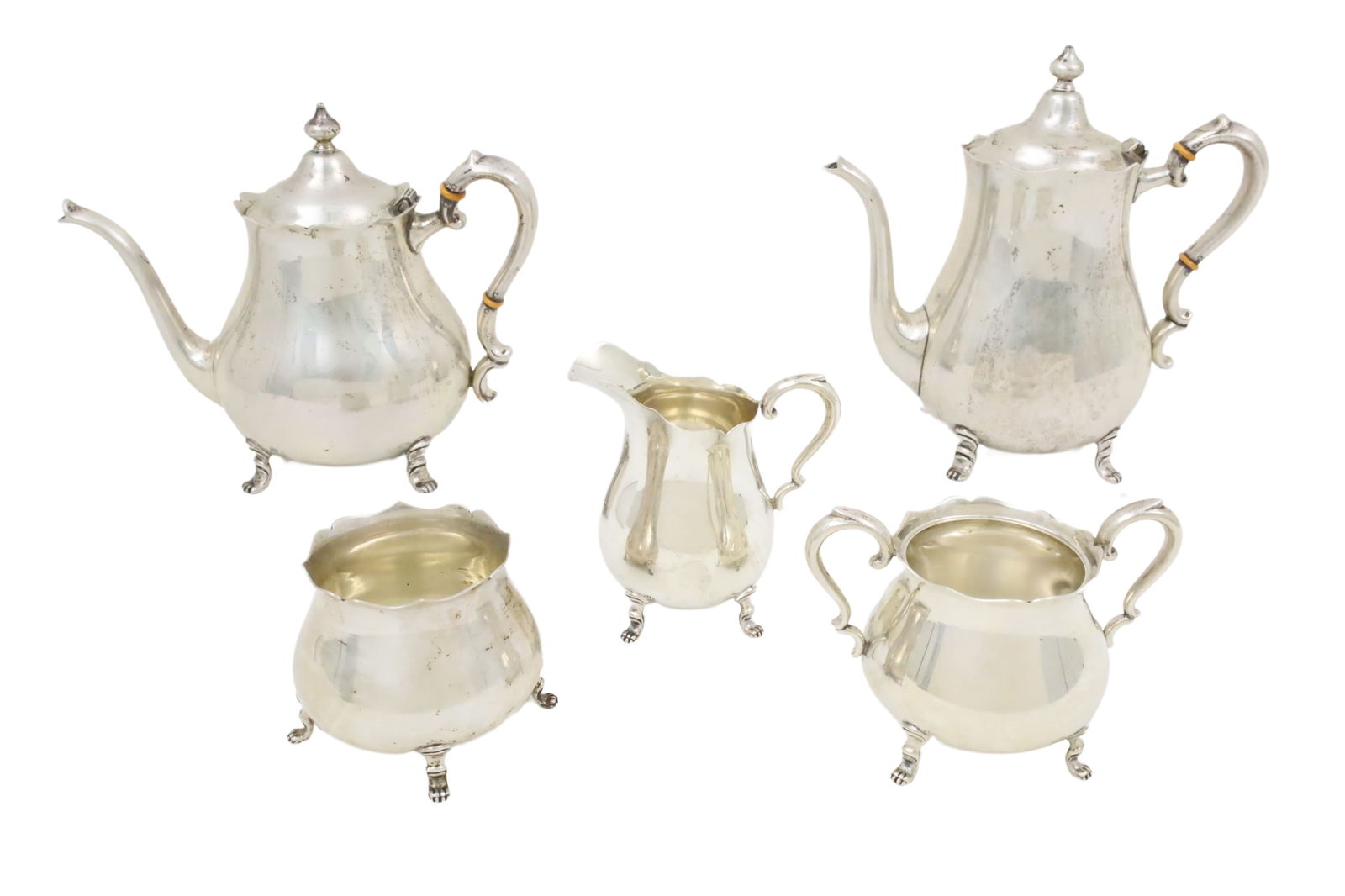 5 Pc Preisner Sterling Silver Tea Service Auction