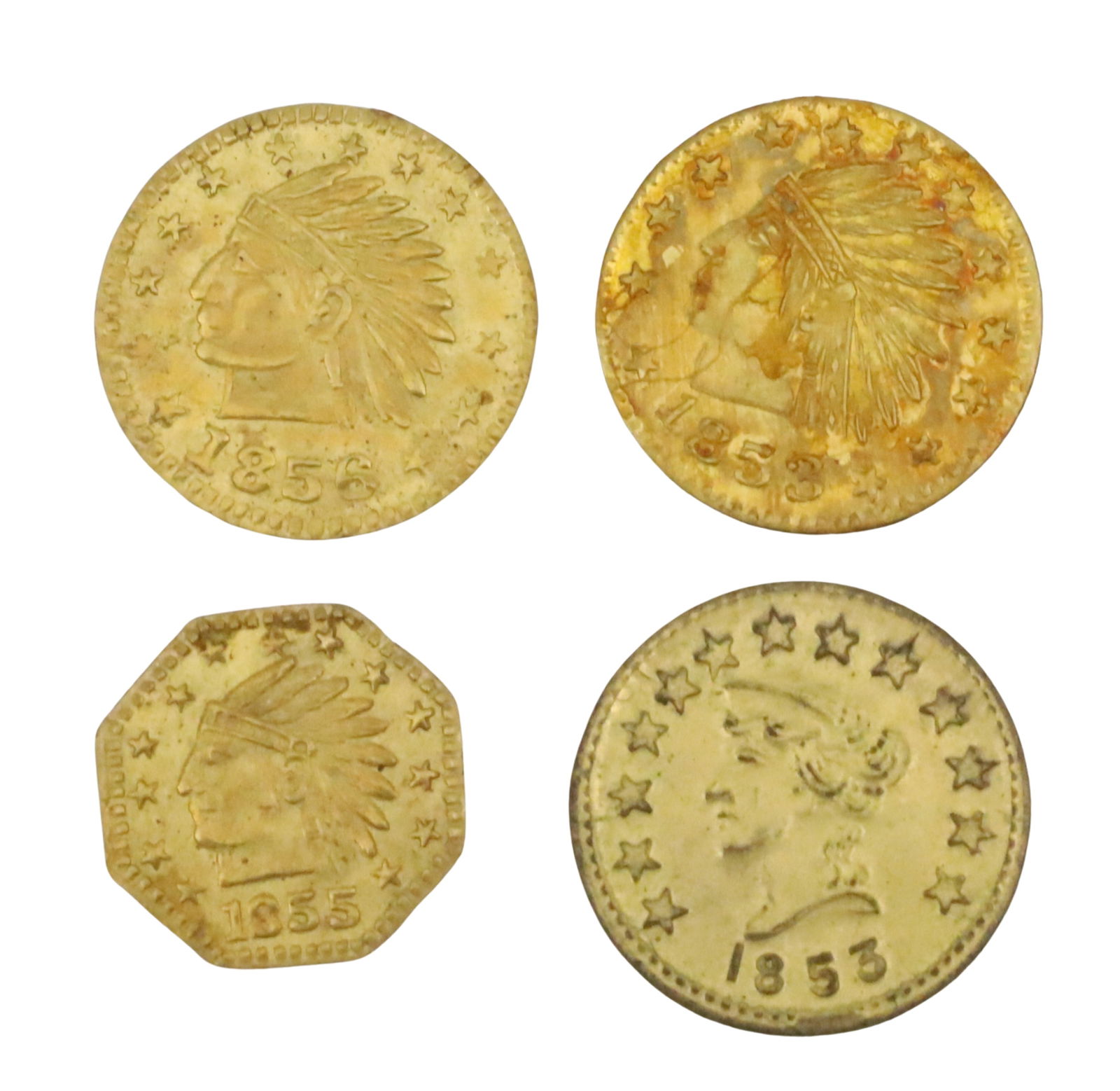 4 California Gold Coins Auction