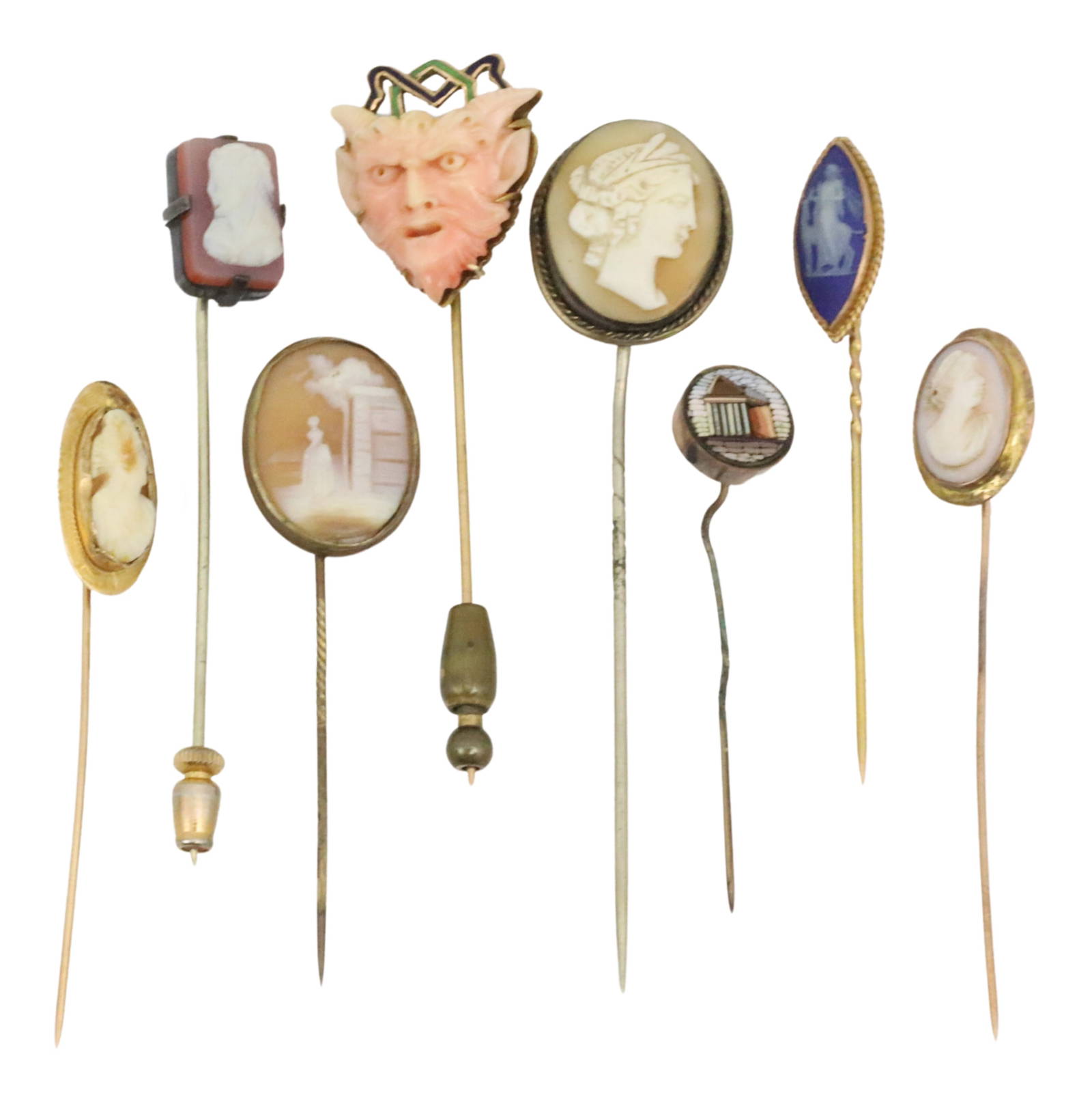 Misc. Lot Of 8 Antique Stick Pins Auction
