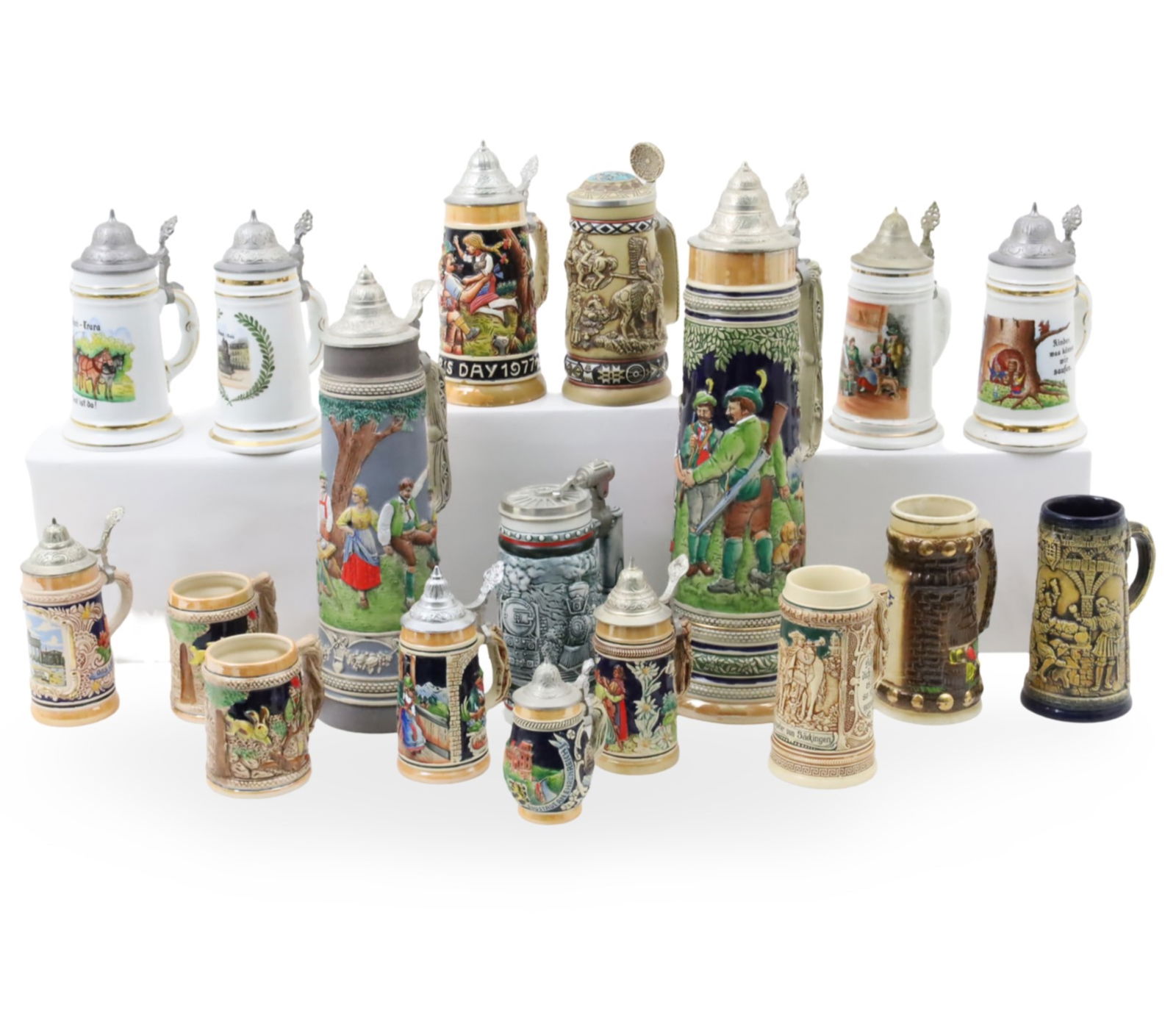 Collection Of 18 Beer Steins Incl. Lithopane Auction