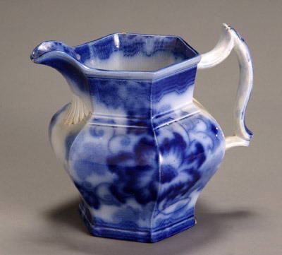 Flow Blue Floral Pattern Water Pitcher