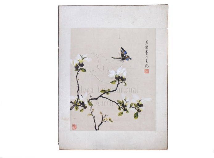 He Xiangning: Ink And Color On Paper Painting 'flowers'