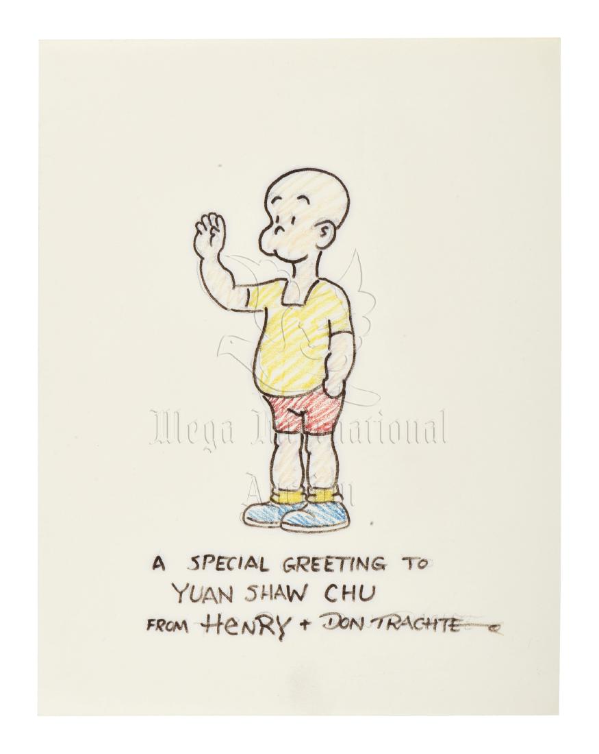 CARTOONIST DON TRACHTE SIGNED SKETCH