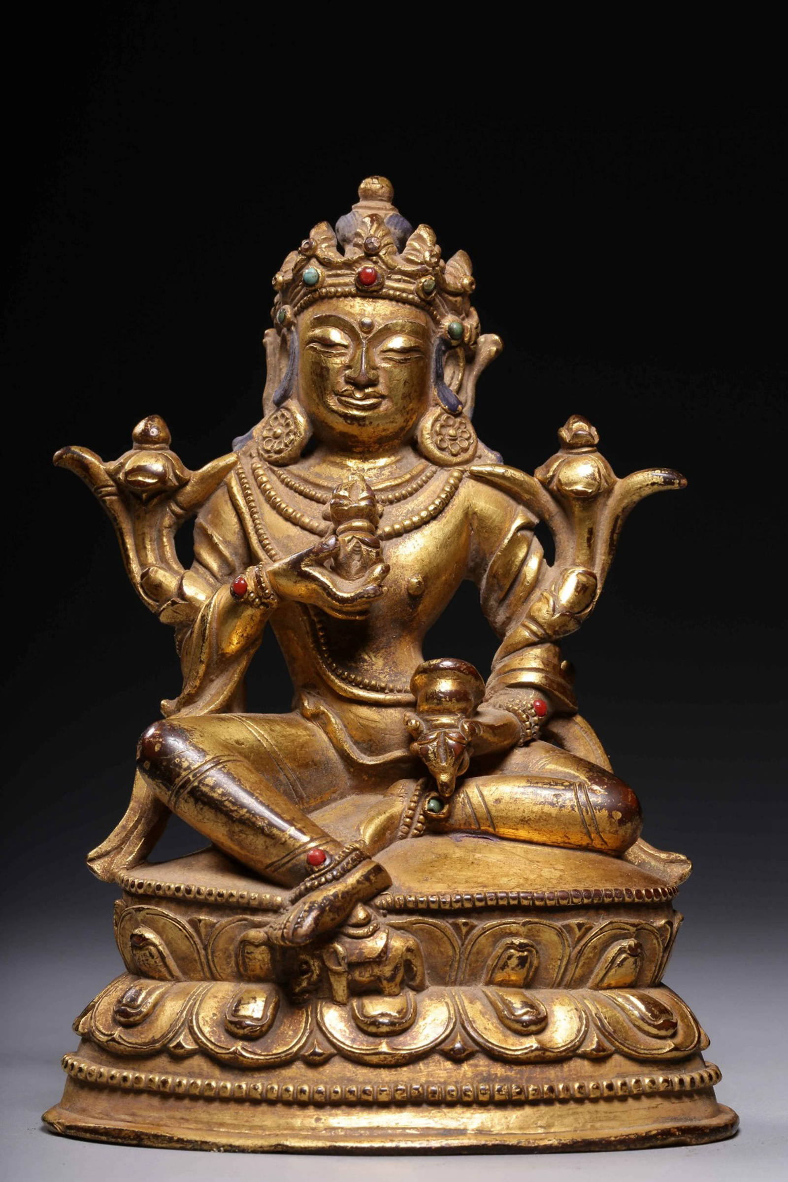 In The Qing Dynasty, A Bronze Gilded Statue Of A Samurai Hammer Auction