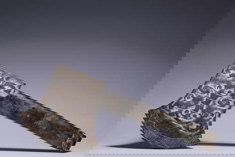 Chinese Jade Carving Of Axes Auction