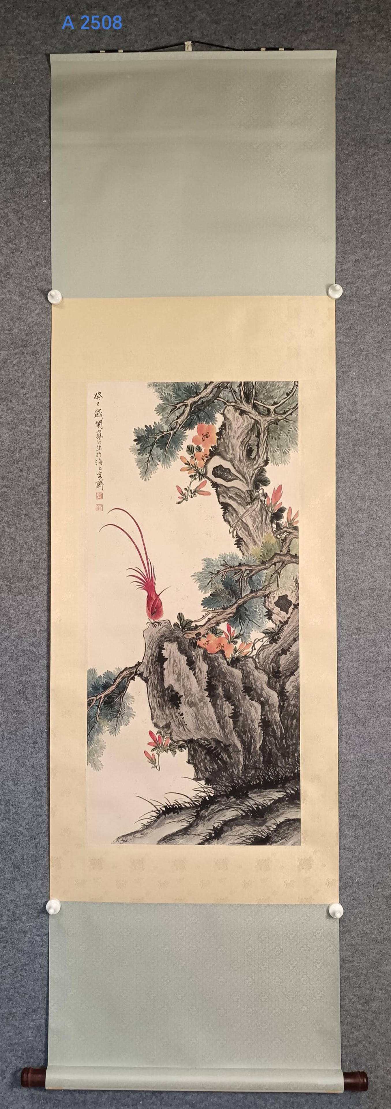 Jiang Hanting Flower And Bird Painting (pure Hand Drawing) Vertical ...