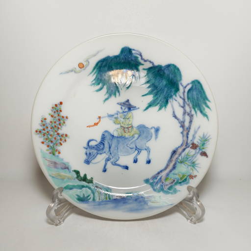 Dou Cai Hand Painted Figures Story Plate In The Xianfeng Period Of The ...
