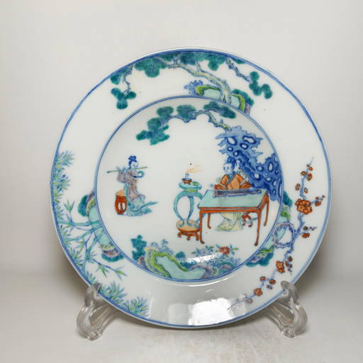 Dou Cai Hand Painted Figures Story Plate In The Daoguang Period Of The ...