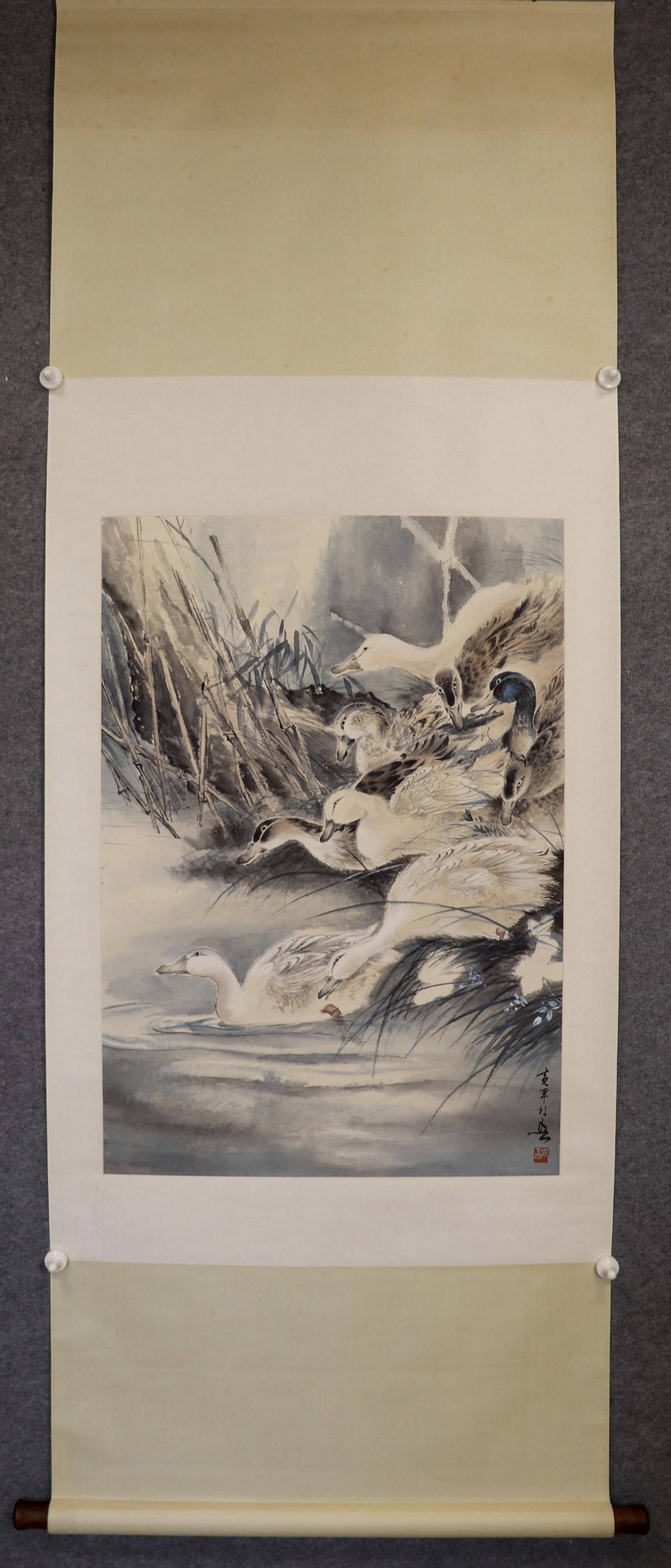 Huang Huanwu, The Duck Prophet Of Spring River Water Warmth, Hanging ...