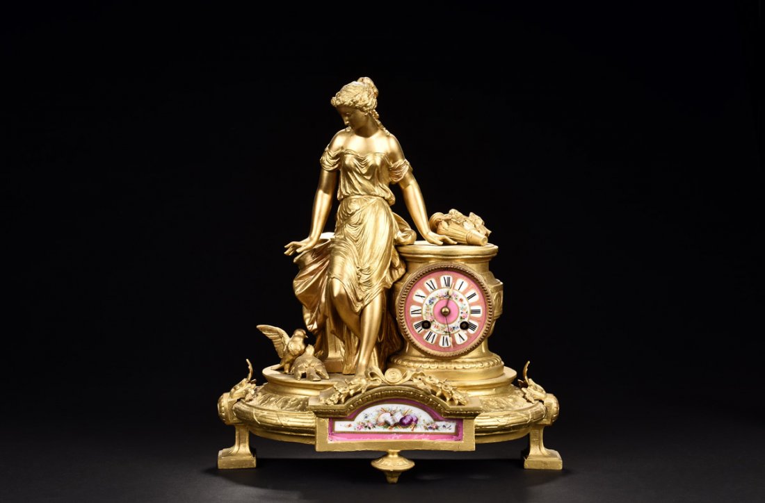 P. H. MOUREY GILT-BRONZE MANTEL CLOCK - Jan 23, 2016 | Mega ...