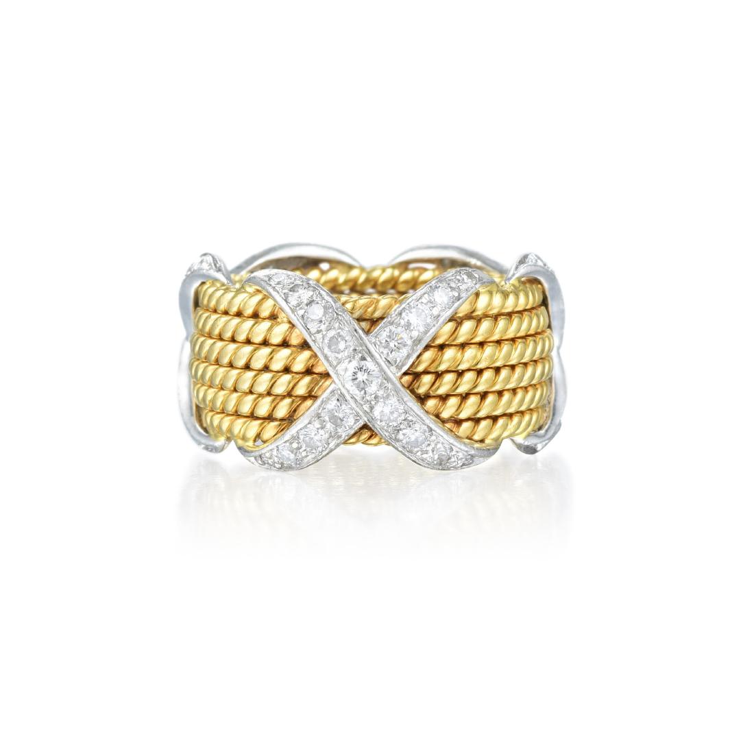 Tiffany & Co. Schlumberger Six Row Rope Ring