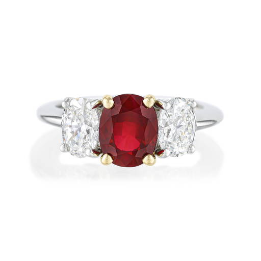 Tiffany & Co. Very Fine Burmese Ruby and Diamond Ring, AGL Certified ...
