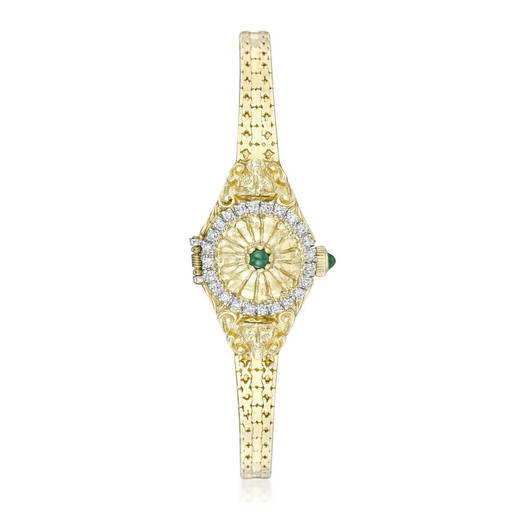 Igor Carl Faberge Jeweled Watch In 14k Gold