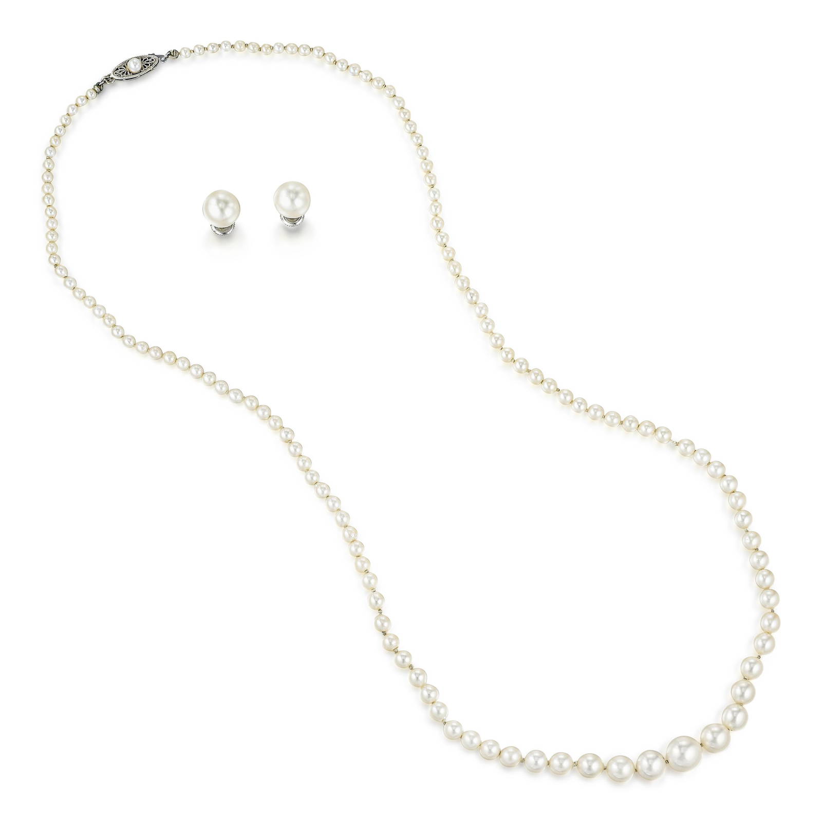 Vintage Akoya Pearl Necklace And Earrings, Gia Certified Auction