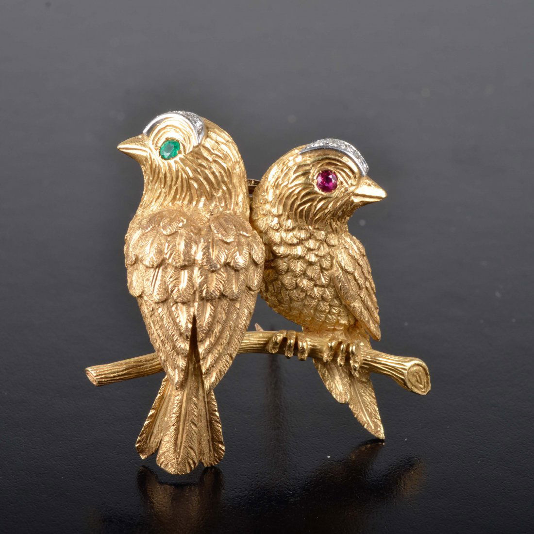 Cartier Gold Love Birds Pin