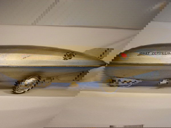 295: Large Steel Graf Zeppelin Pull Toy