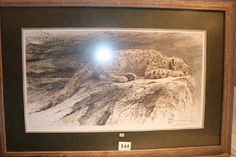 Robert Bateman Litho, "high Kingdom, Snow Leopard"