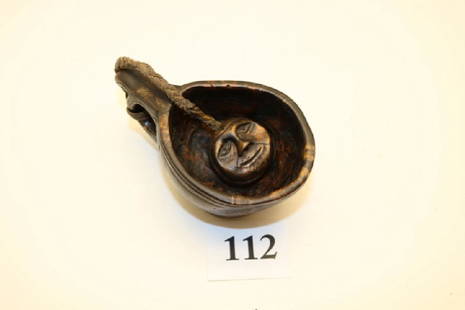 Outstanding Carved Burl Canoe Cup