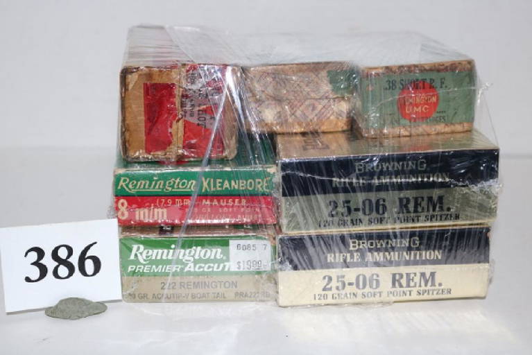 7 Vintage Metallic Cartridge Boxes