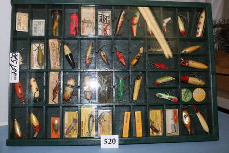 Vintage Fishing Lure Wall Display