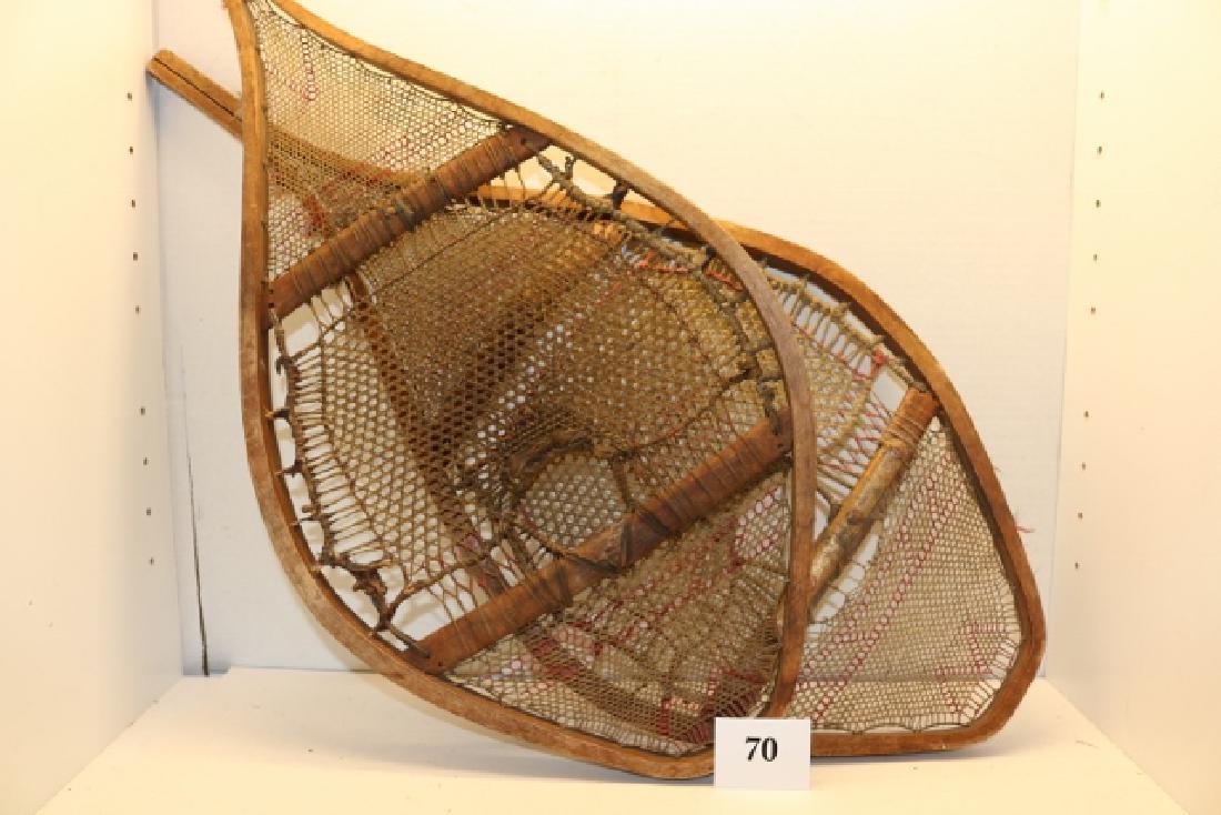 Pair Painted Eskimo Snow Shoes