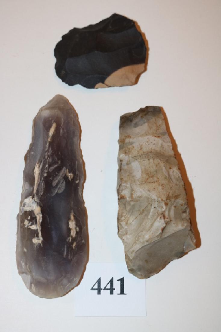 3 Large Flint Artifacts