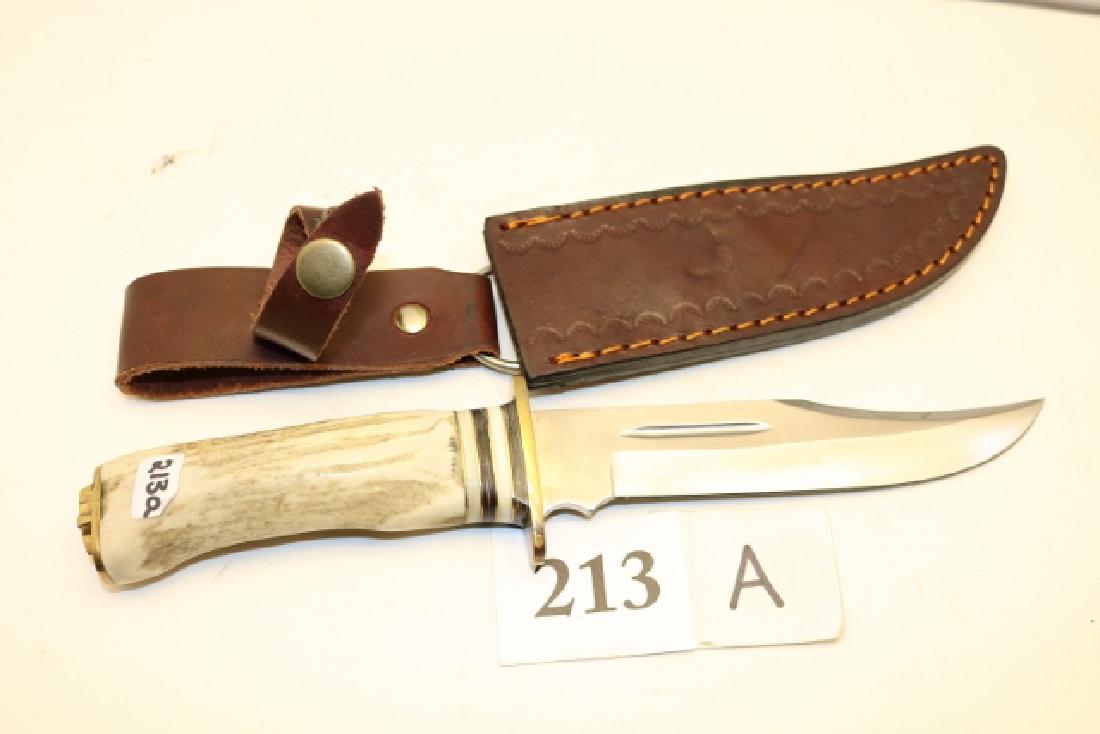 Bone Handle Hunting Knife with sheath
