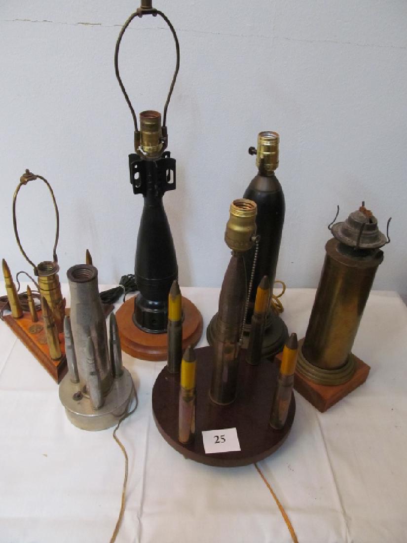 6 Trench Art Lamps