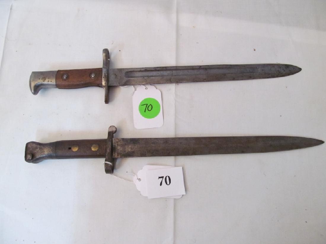 Job Lot of 2 Early WWI Bayonets