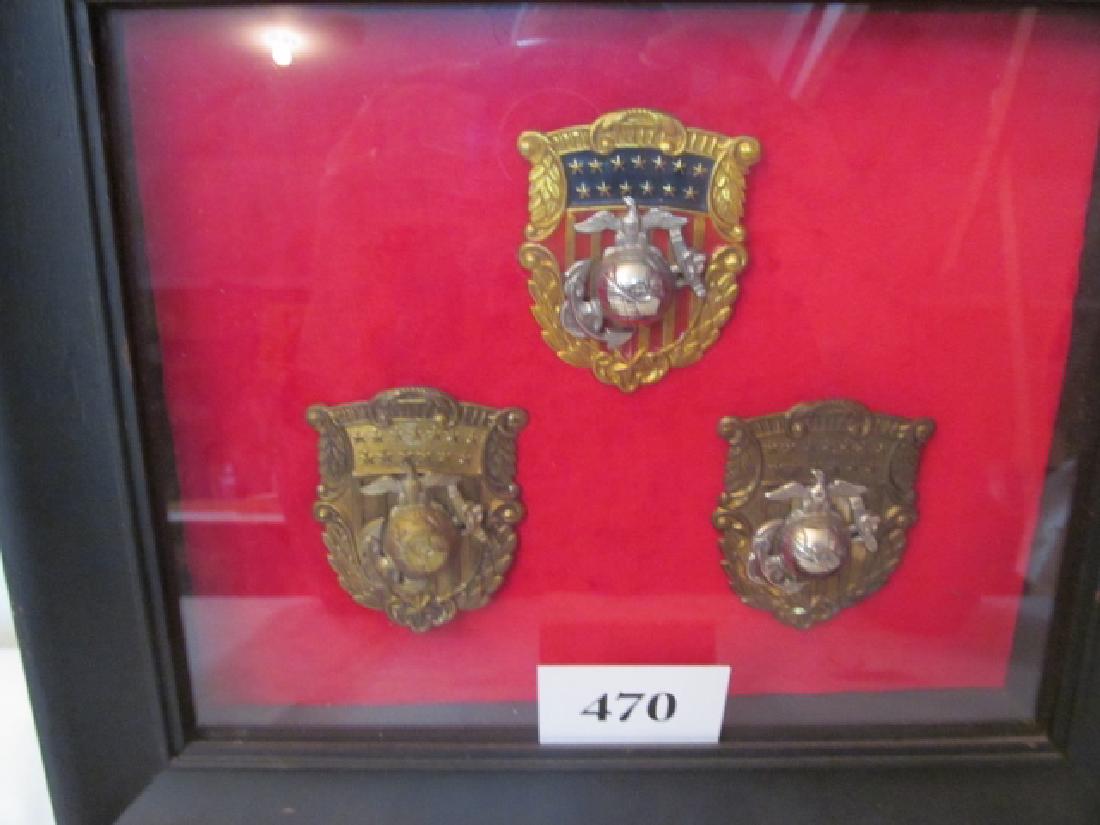 Three Dress Shako USMC Emblems