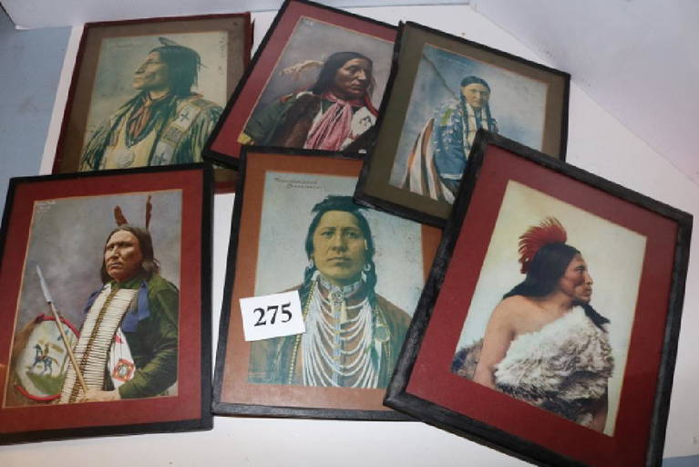 (12) Framed Indian Chief Prints