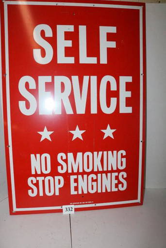 Self Service Tin Sign