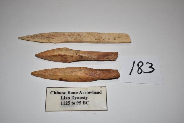 3 Bone Arrowheads