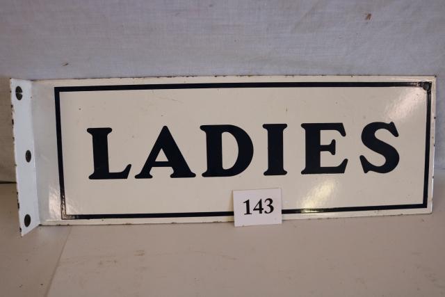 Flanged Double Sided Porcelain Sign - May 16, 2020 | Old Barn Auction ...