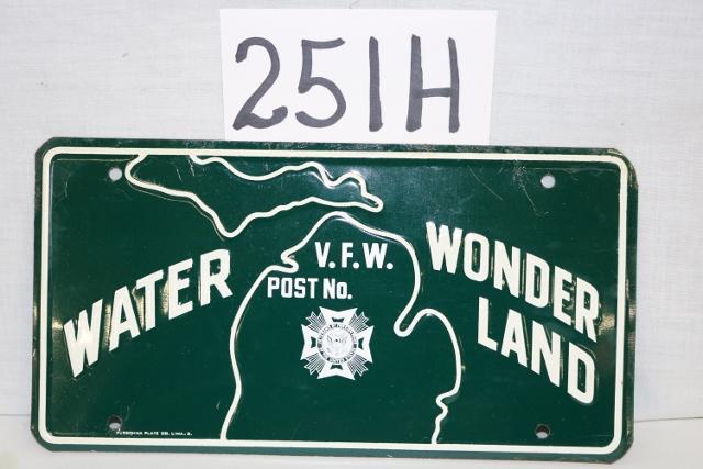Water Wonderland License Plate, Also Reads V.F.W. Post - May 16, 2020 ...