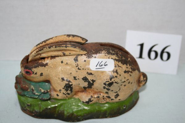 Cast Iron Mechanical Bank Rabbit