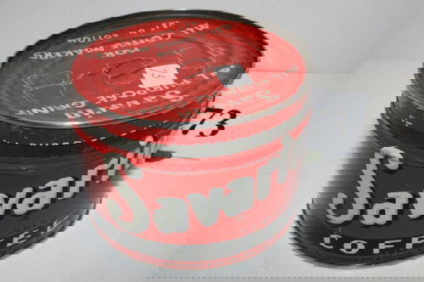73: Savarin Coffee Tin – Red with White Letters