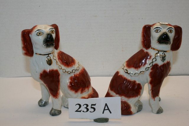 Pair Of Staffordshire Ware Dogs