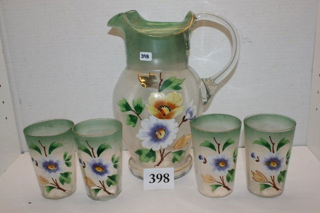 Hand Painted Victorian Lemonade Set - Jul 20, 2013 | Old Barn Auction ...
