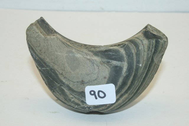 Green Banded Slate Crescent Bannerstone - Sep 26, 2015 | Old Barn ...