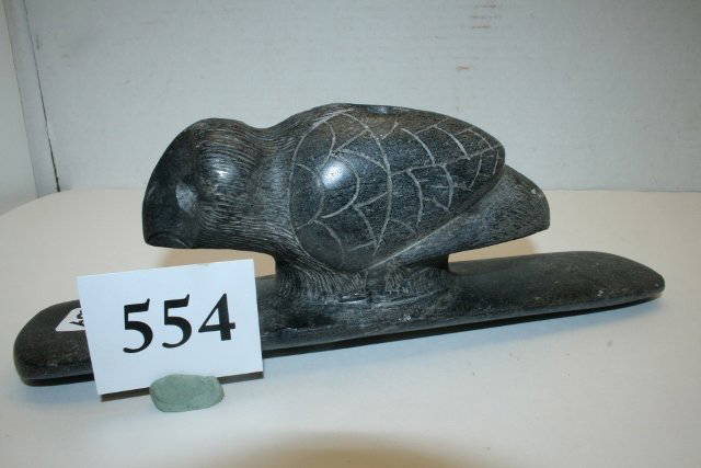 Steatite Owl Effigy Platform Pipe