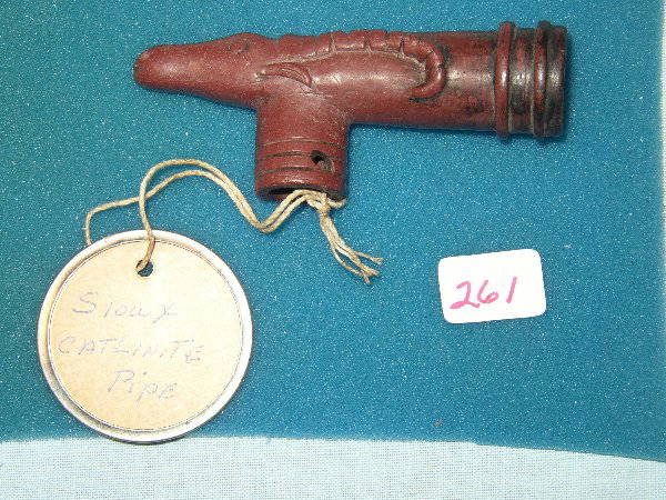 3 1/4" Catlinite Effigy Pipe