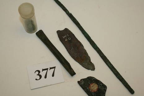 15 Assorted Old Copper Culture Artifacts