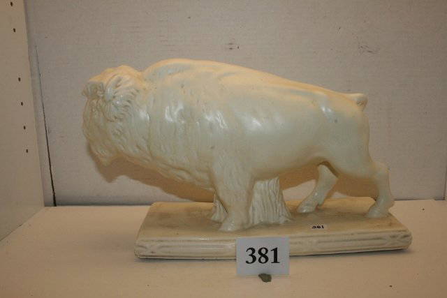 Resin White Buffalo Statue