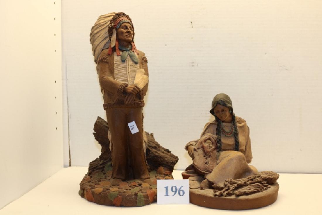 Standing Indian Chief Figure