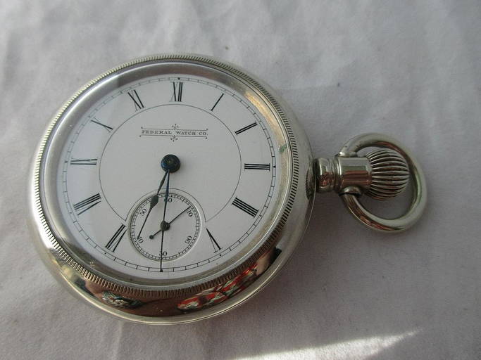 Rare Antique 1888 Federal Watch Co. Philadelphia Pocket