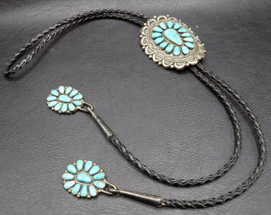 Native American Indian Turquoise Bolo Tie