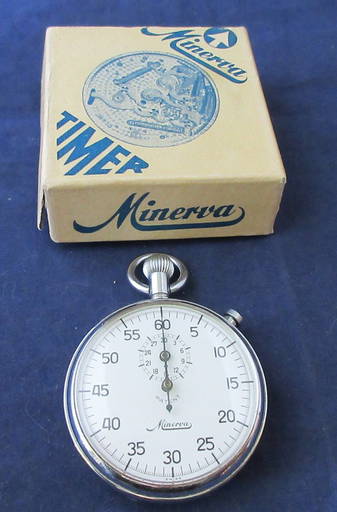 Neat vintage Minerva stop watch in original box (#0316A) on Dec 04 ...