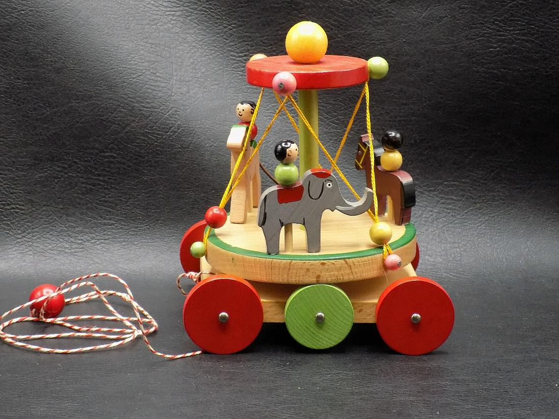 Vintage Austrian pull toy with rotating merry go round - Apr 02, 2023 ...